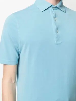 DELL'OGLIO Short-sleeved Polo Shirt - Blue