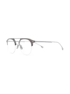 BOSS Semi-rimless Round Frame Eyeglasses