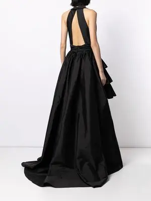 Elie Saab Pleated Silk Dress