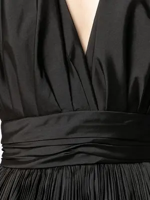 Elie Saab Pleated Silk Dress