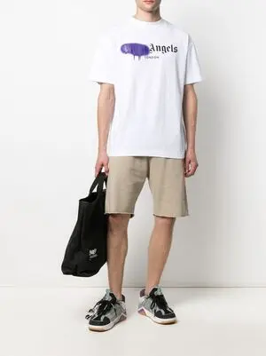 Palm Angels Spray Paint-print T-shirt - White