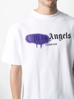 Palm Angels Spray Paint-print T-shirt - White