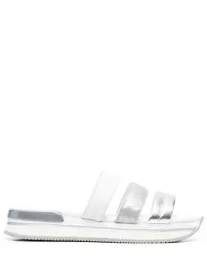 Hogan Metallic-strap Sandals - White