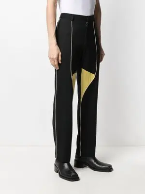 WALES BONNER Colour-block Straight Trousers