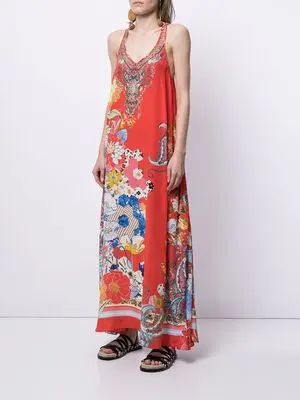 Camilla V-neck Racer-back Dress
