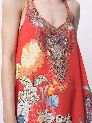 Camilla V-neck Racer-back Dress