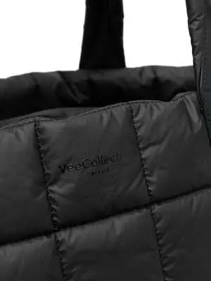 VEECOLLECTIVE Large Quilted Tote Bag - Black