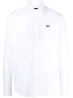 Philipp Plein Diamond-cut Iconic Shirt - White