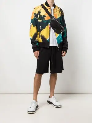Balmain Reversible Tropical Print Bomber Jacket