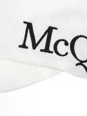 Alexander McQueen Logo-embroidered Baseball Cap - White