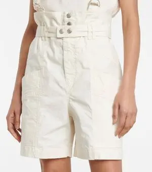 Isabel Marant Étoile Effie Linen Cotton Suspender Shorts