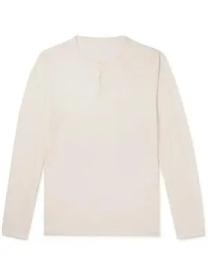 Anderson & Sheppard Linen Henley T-shirt Xl