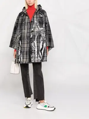 Woolrich Checked Print Raincoat