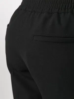 Sandro Jersey Straight-leg Trousers - Black