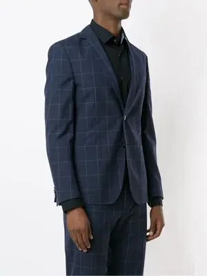 BOSS Checked Wool Blazer