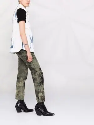 DIESEL® Sleeveless Bleached Denim Jacket