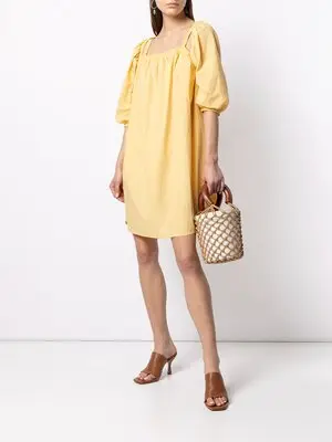 Goen.j Ruffled A-line Midi Dress