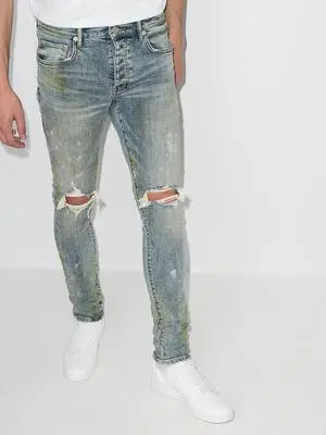 PURPLE BRAND Slim-fit Distressed Jeans