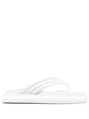 Attico Padded Leather Flip Flops - White