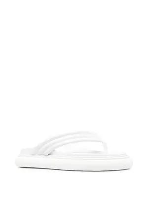 Attico Padded Leather Flip Flops - White