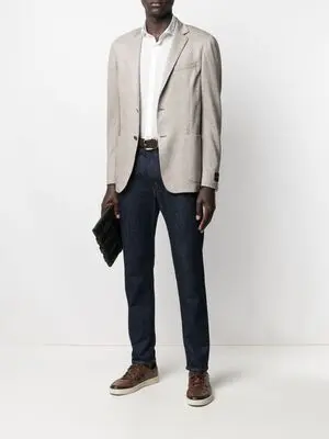 DEPERLU Long-sleeved Cotton Shirt