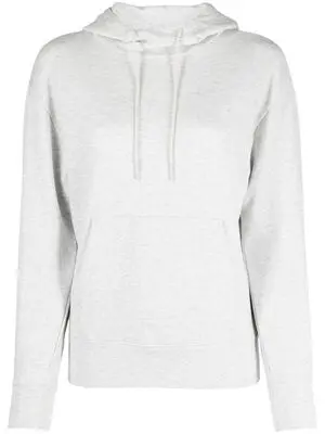 Vince Drawstring Cotton Hoodie - Grey