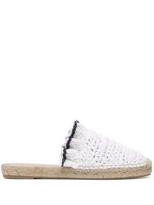 Red Valentino Ruffle Trim Woven Espadrilles