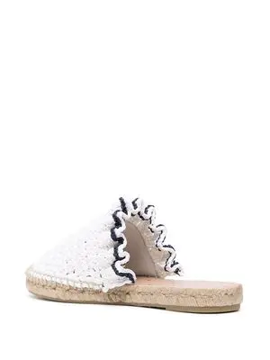 Red Valentino Ruffle Trim Woven Espadrilles