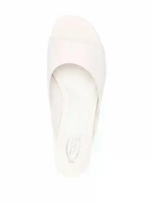 TOD'S Leather Slip-on Sandals