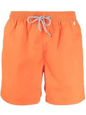 MC2 SAINT BARTH MC2 Saint Barth Logo Patch Swim Shorts Orange