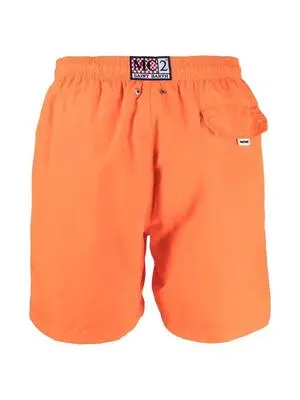 MC2 SAINT BARTH Logo Patch Swim Shorts - Orange