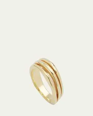 Ippolita Smooth Squiggle Triple Band Ring In 18k