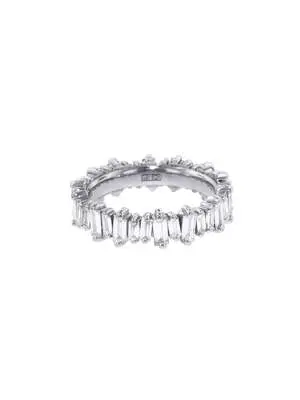 SUZANNE KALAN Diamond Baguette Eternity Ring - White Gold
