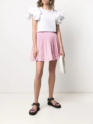 Red Valentino Pleated A-line Skirt