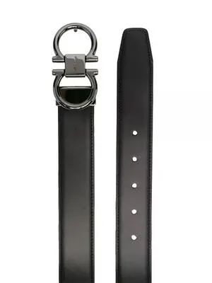 FERRAGAMO Gancini Reversible Belt - Black