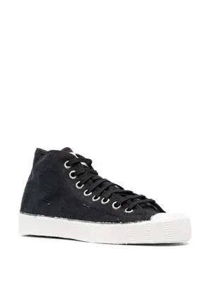 SPALWART Distressed-finish High-top Sneakers