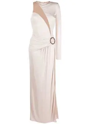 Elisabetta Franchi Draped One-shoulder Gown