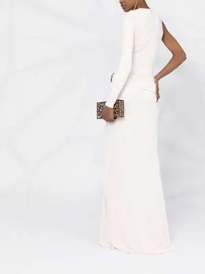 Elisabetta Franchi Draped One-shoulder Gown
