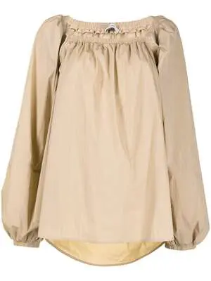 Goen.j Off-shoulder Puff-sleeve Blouse