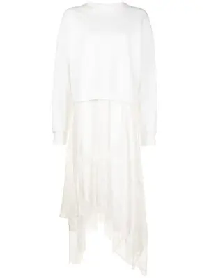 Goen.j Sweatshirt-layered Lace Dress