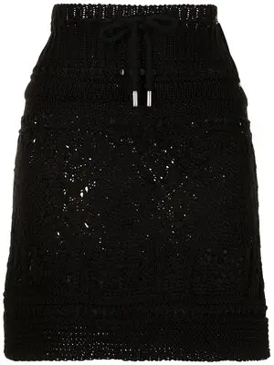 Goen.j Ribbed Crochet-knit Mini Skirt