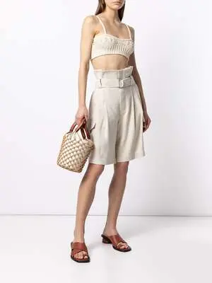 Goen.j Belted Bermuda Shorts