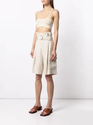 Goen.j Belted Bermuda Shorts