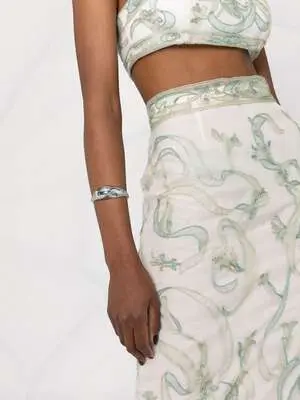 Emilio Pucci Evoluzioni Embroidered Organza Skirt
