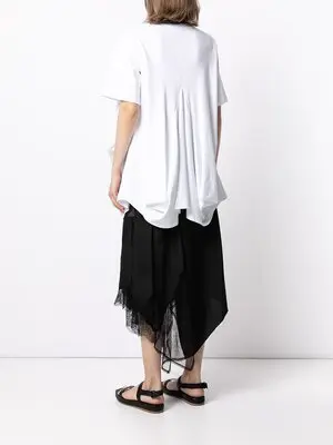 Goen.j Draped Cotton T-shirt