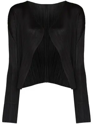 Issey Miyake Plissé Cardigan - Black