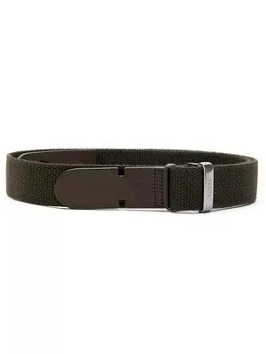 TOD'S Greca Textured Belt - Brown