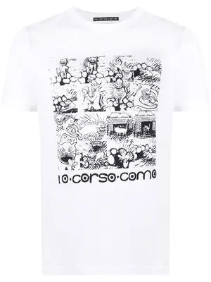 10 CORSO COMO Graphic Print T-shirt - White