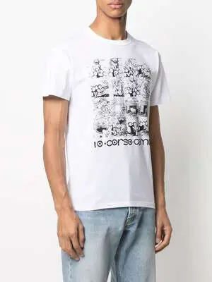 10 CORSO COMO Graphic Print T-shirt - White