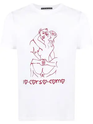 10 CORSO COMO Graphic Print T-shirt - White